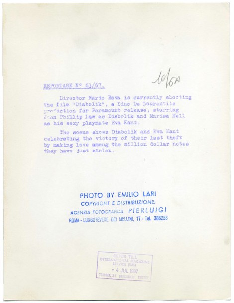 Marissa Mell dans la peau d'Eva Kant, par Emilio Lari